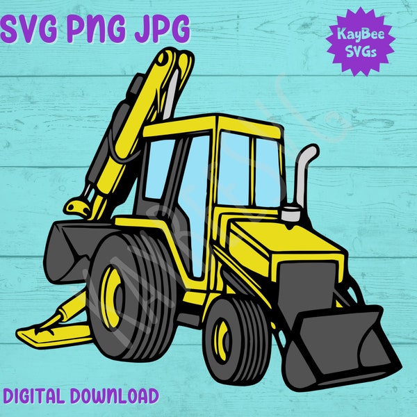 Backhoe Loader Svg - Etsy