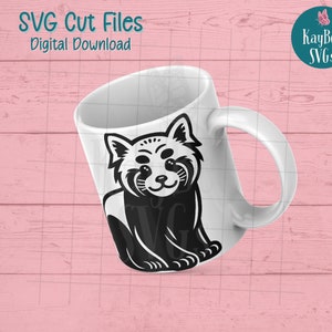 Red Panda SVG Digital Cut Files for Cricut, Silhouette, Engraving ...