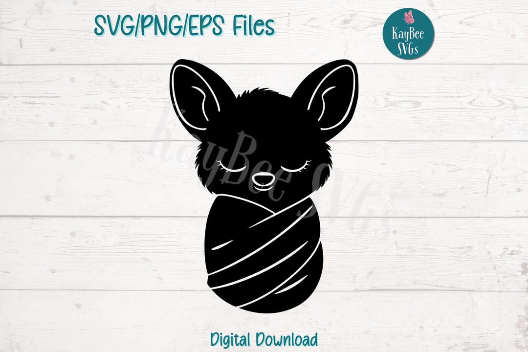 Baby Bat SVG PNG EPS Cut Files for Cricut, Digital Download, Laser ...