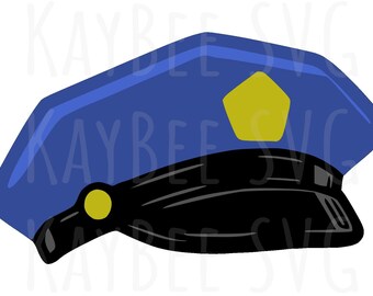 Police Cap Cut File - Etsy
