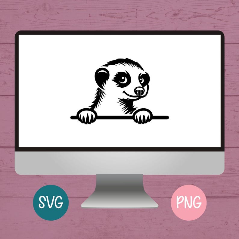 Meerkat Clipart, Peeking Animal Cut File (SVG, PNG) (digital) - Etsy