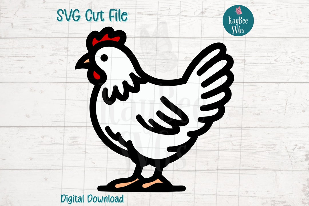 Chicken SVG Cut File for Cricut, Silhouette, Digital Download ...