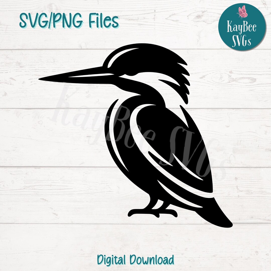 Kingfisher SVG PNG Cut Files for Cricut, Silhouette Digital Download ...