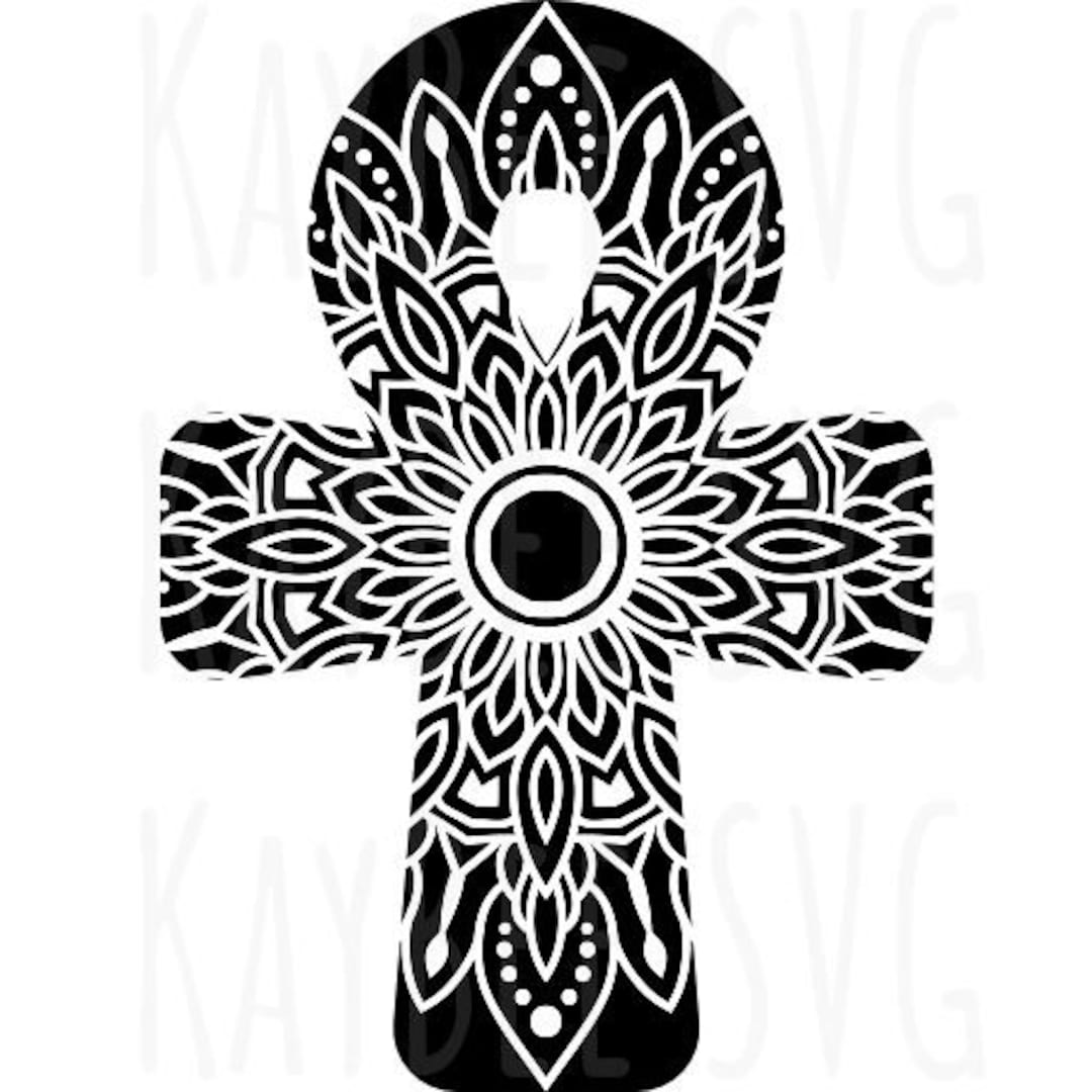 Mandala Ankh SVG PNG JPG Clipart Digital Cut File Download for - Etsy ...