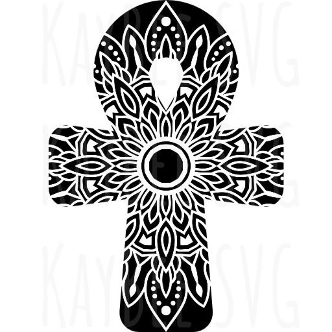 Mandala Ankh SVG PNG JPG Clipart Digital Cut File Download for - Etsy ...