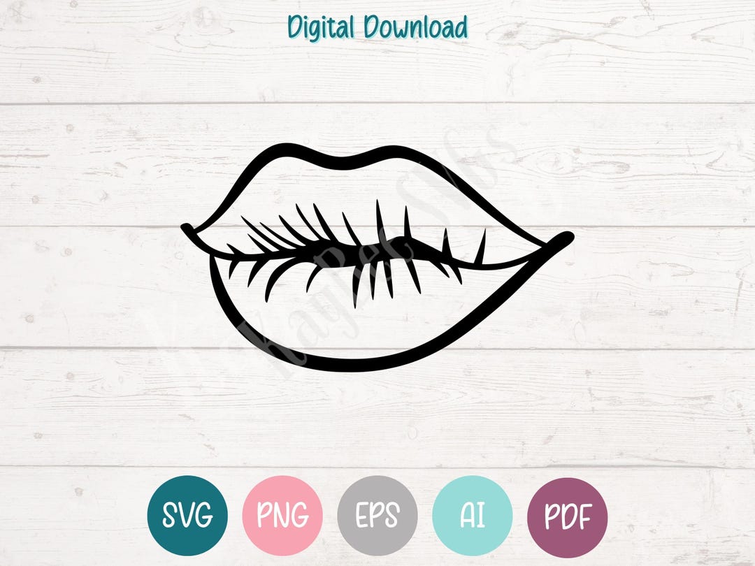 Lips SVG: Clipart Cut Files for Cricut, Silhouette, Laser Engraving ...