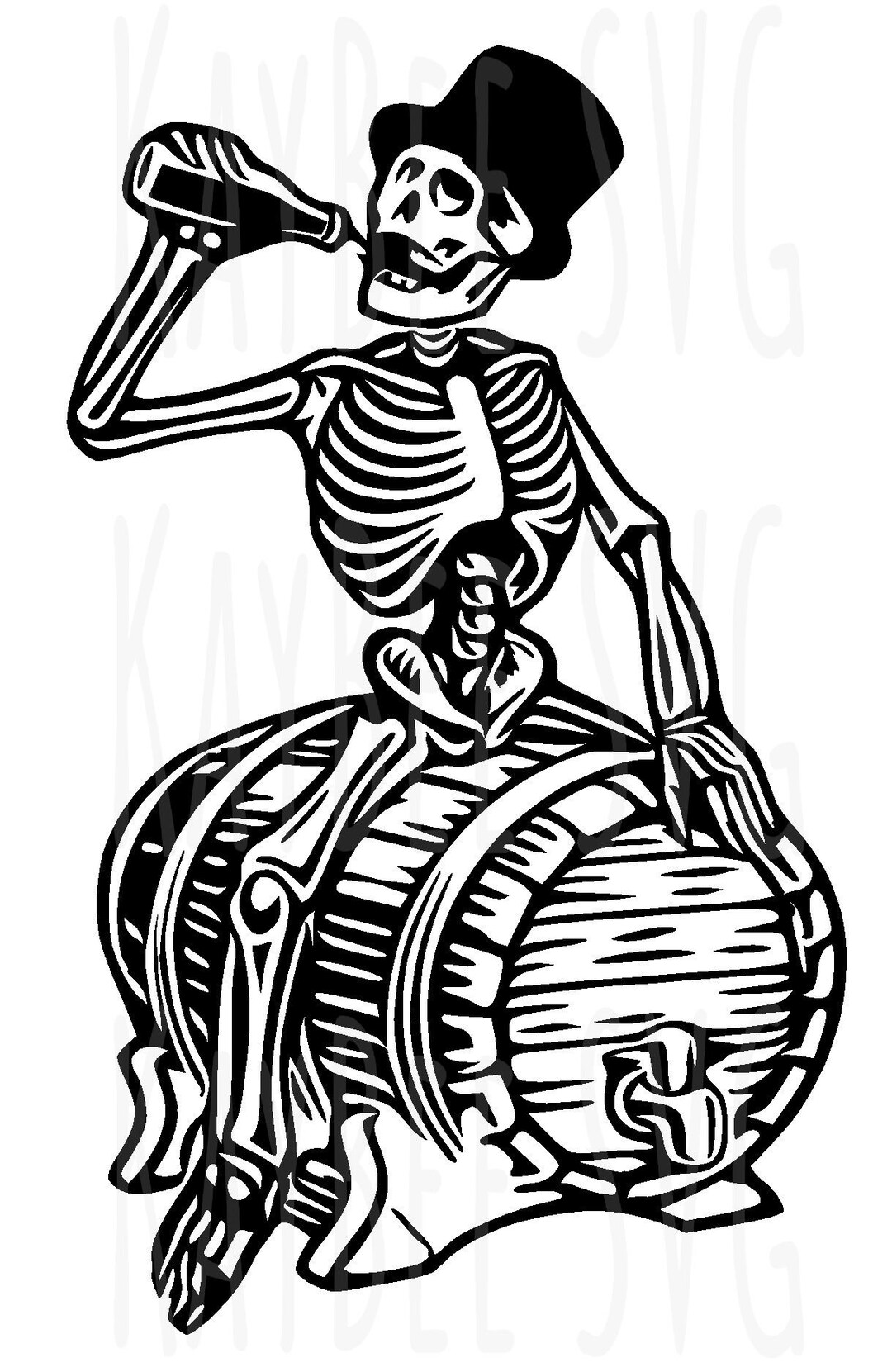 Drunk Skeleton SVG PNG JPG Clipart Digital Cut File Download - Etsy ...