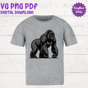 Silverback Gorilla SVG PNG PDF Clipart Digital Cut File Download for ...