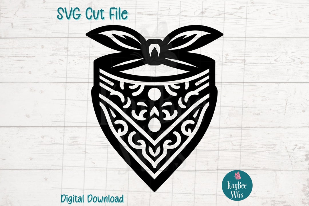 Bandana SVG Digital Cut File for Cricut, Silhouette, Engraving ...