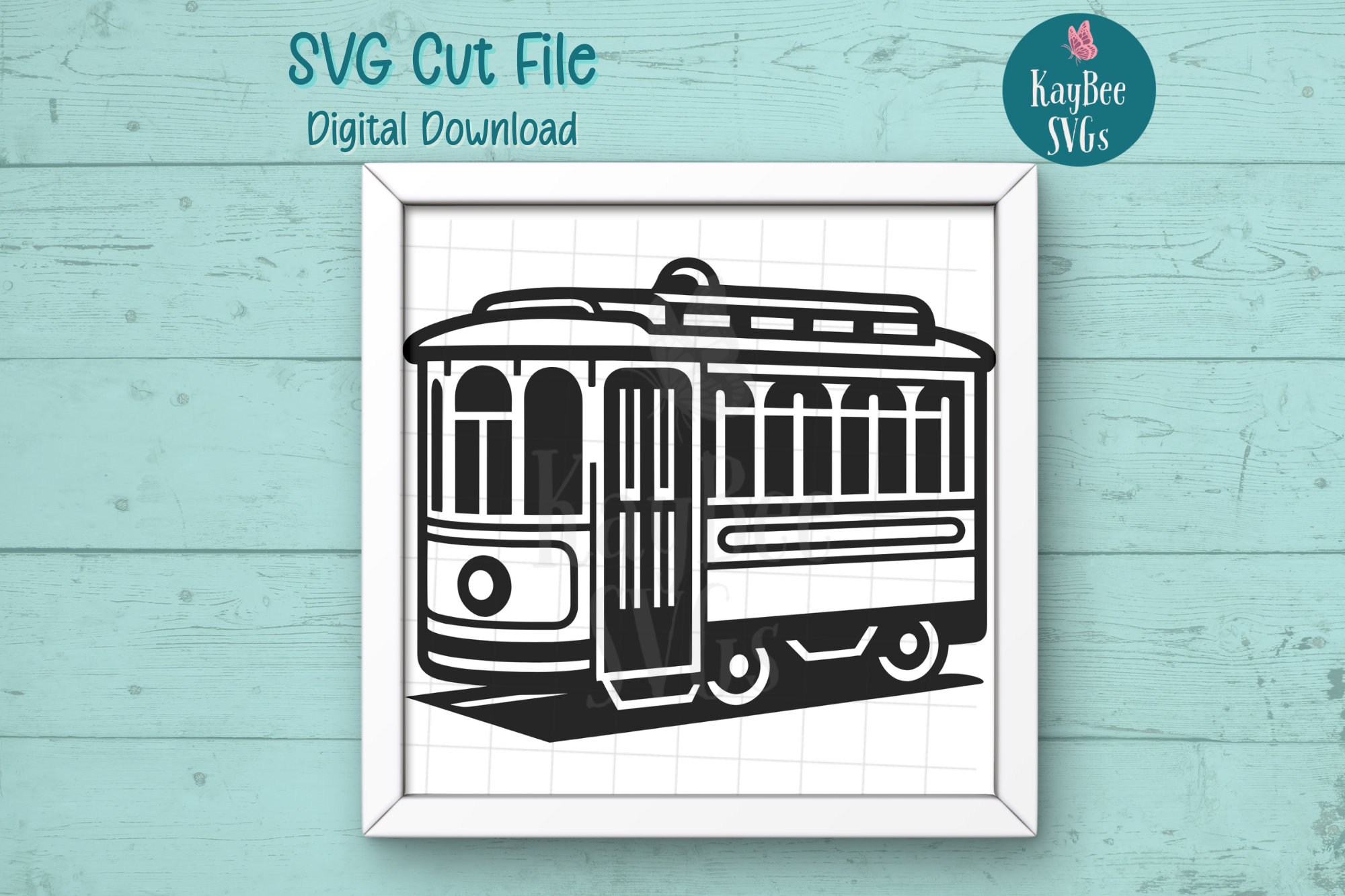 Trolley Car SVG Cut File: Cricut, Silhouette (digital) - Etsy