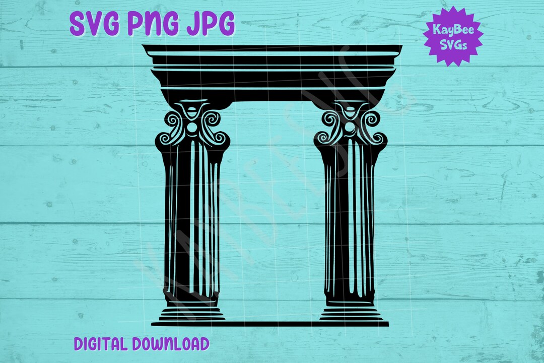 Greek Columns SVG PNG JPG Clipart Digital Cut File Download for Cricut ...