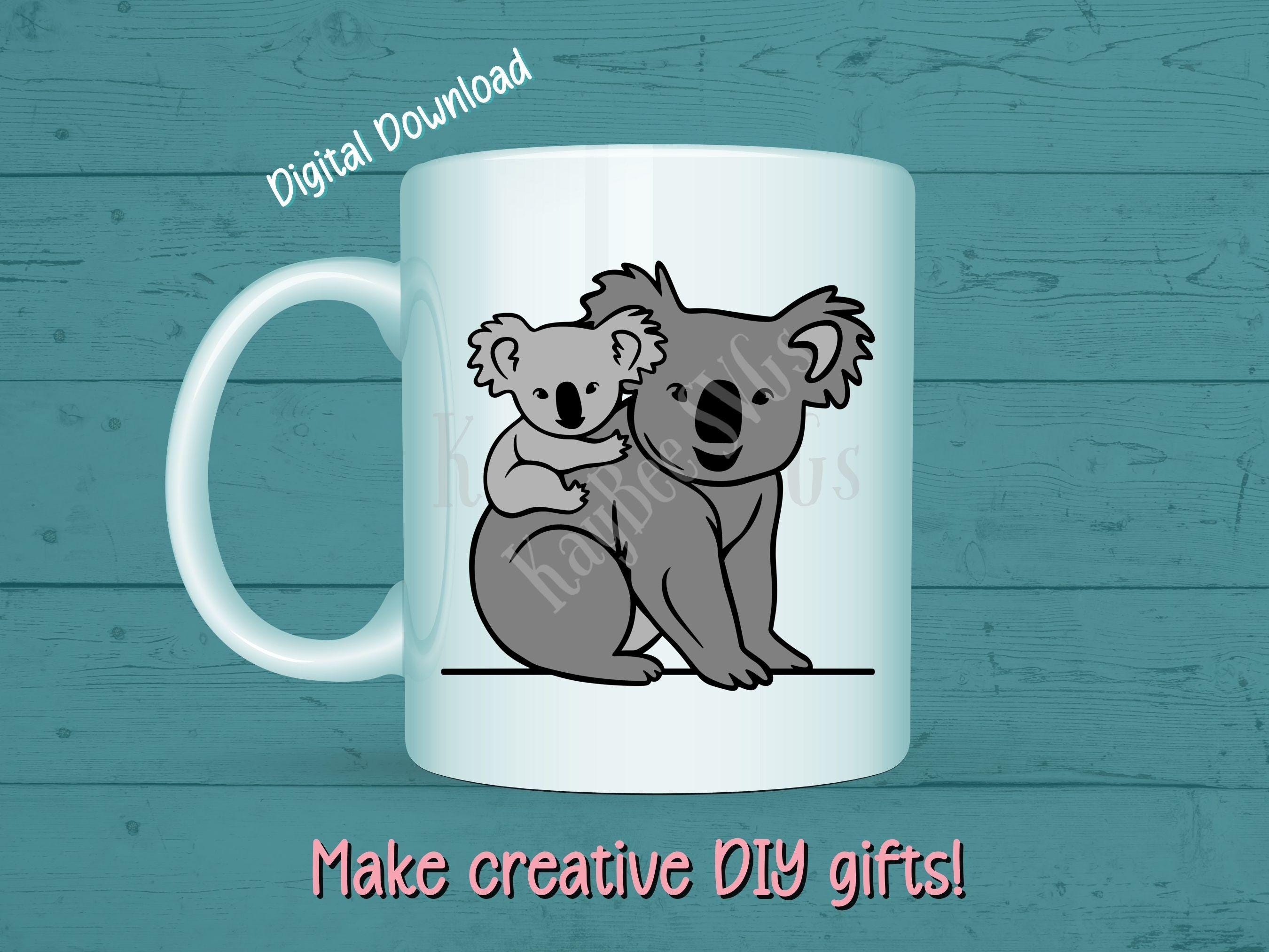 Koala With Joey SVG: Clipart Cut Files (digital Download, Commercial ...