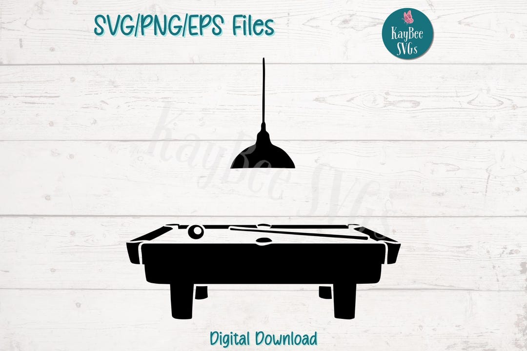 Billiards Pool Table Cut Files SVG PNG EPS (digital) - Etsy