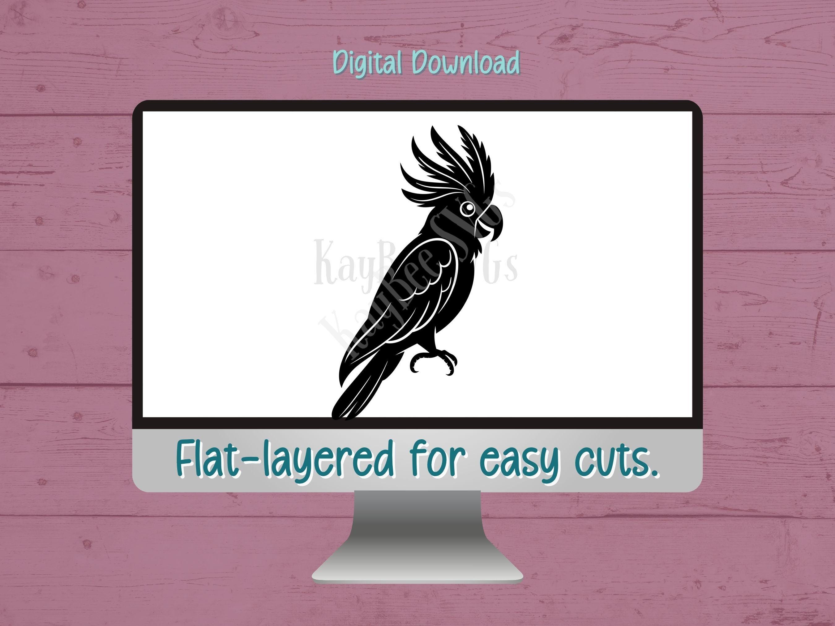 Cockatoo SVG PNG Clipart Cut Files for Cricut, Silhouette, Laser ...