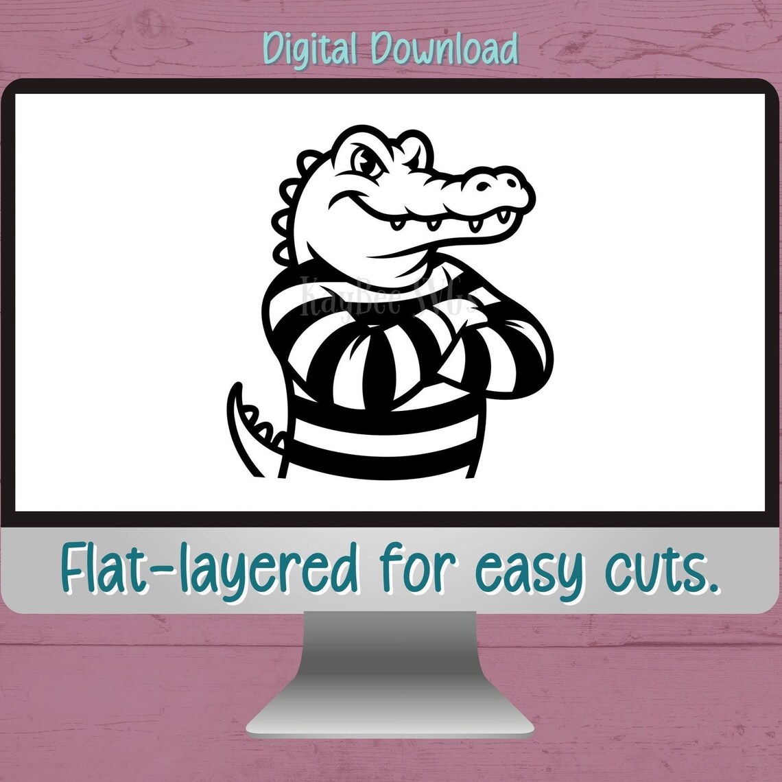 Funny Alligator SVG, Jailbird Clipart, Reptile Graphic (digital) - Etsy