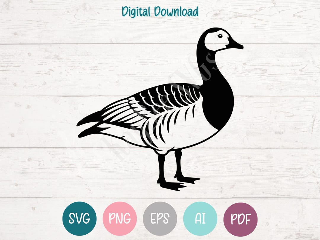 Barnacle Goose SVG PNG Cut File for Cricut, Silhouette Digital Download ...