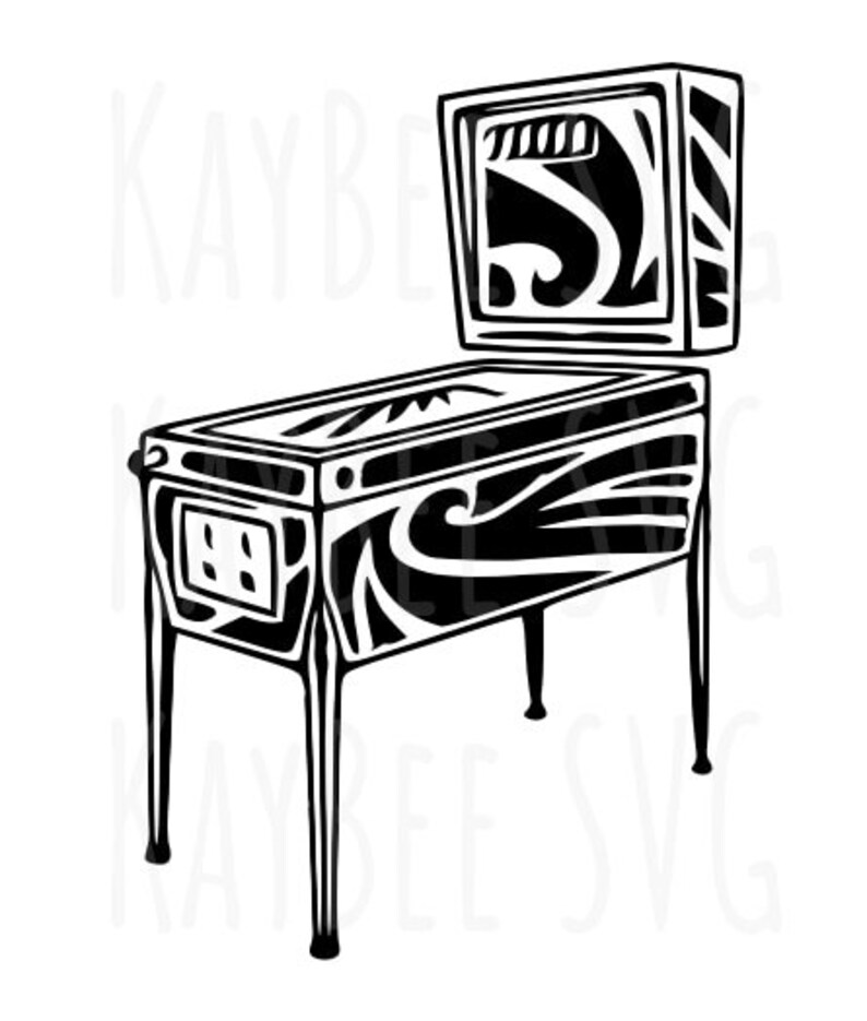 Pinball Machine Arcade Game SVG PNG JPG Clipart Digital Cut - Etsy