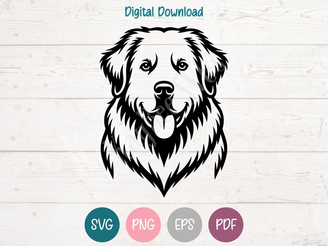 Pyrenees Dog SVG PNG Clipart Cut Files for Cricut, Silhouette, Laser ...