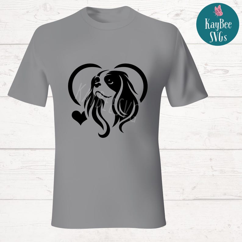 Cavalier King Charles Spaniel Heart SVG, Cricut Silhouette Cut Files ...