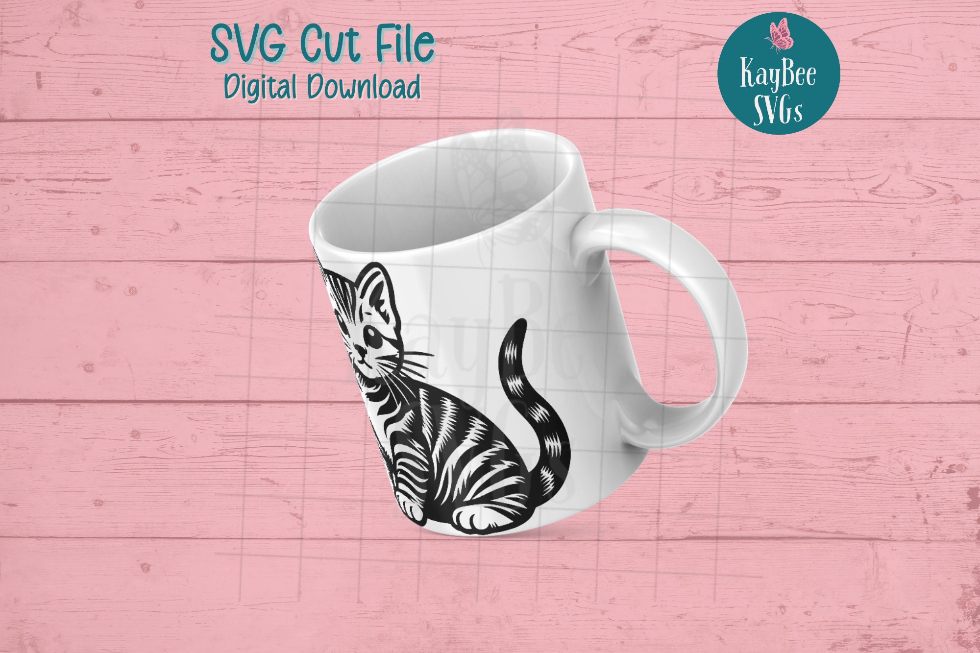 Tabby Cat Kitten SVG, PNG Cut Files (digital Download) - Etsy