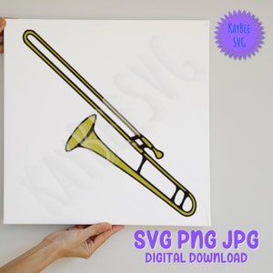Trombone SVG PNG JPG Clipart Digital Cut File Download for Cricut ...