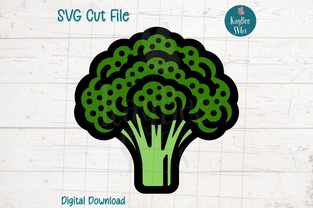 Broccoli SVG Cut File for Cricut, Silhouette, Digital Download ...