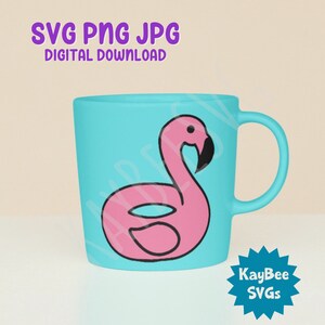 Flamingo Inner Tube SVG PNG Jpg Clipart Digital Cut File Download for ...