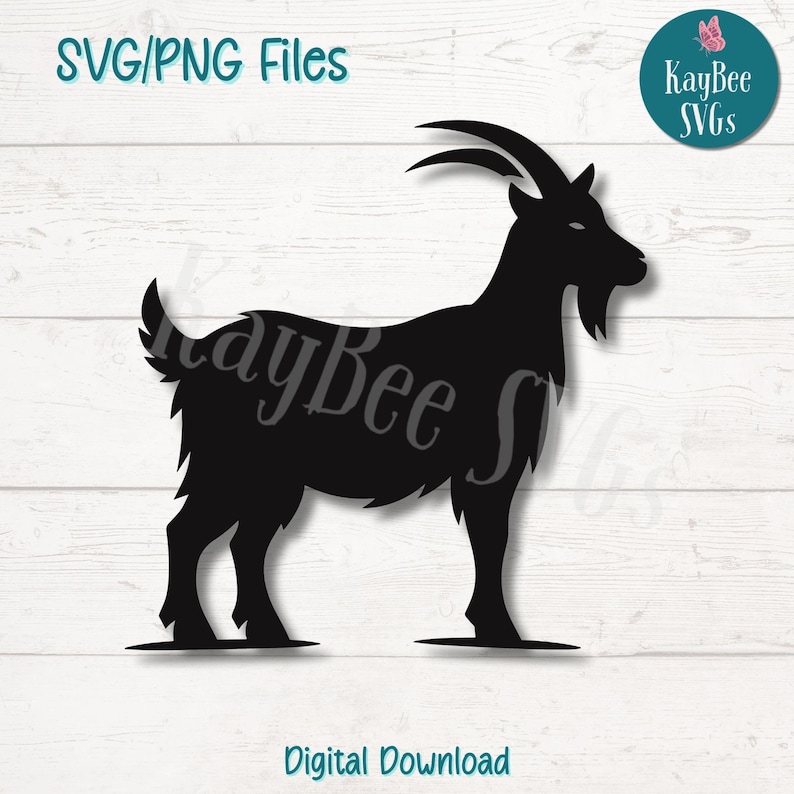 Goat SVG: Clipart Cut Files for Cricut, Silhouette, Laser Engraving ...