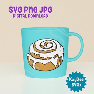 Cinnamon Roll SVG PNG JPG Clipart Digital Cut File Download for Cricut ...