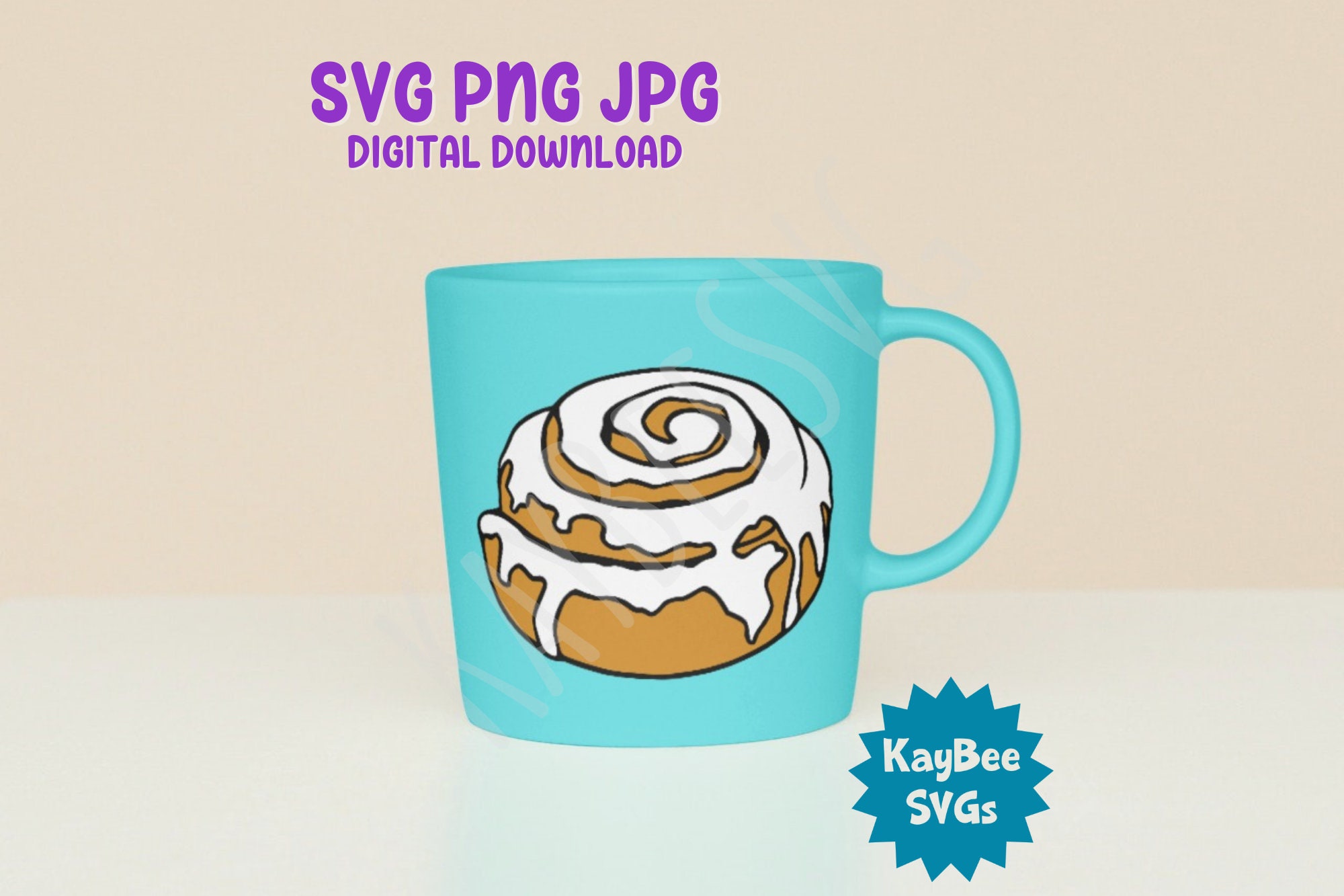 Cinnamon Roll Clipart – SVG PNG JPG Digital Cut File (commercial Use ...