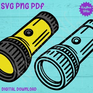Flashlight Torch SVG PNG PDF Clipart Digital Cut File Download - Etsy