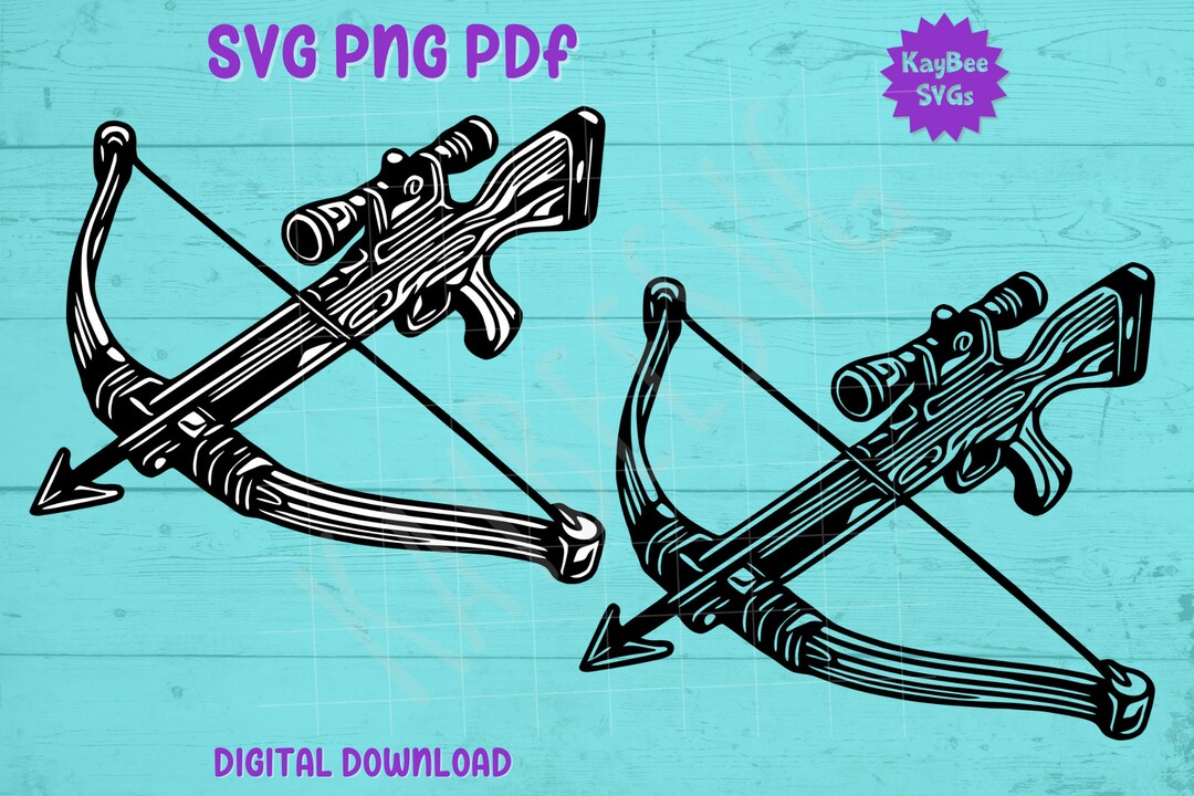Crossbow SVG PNG PDF Clipart Digital Cut File Download for Cricut ...
