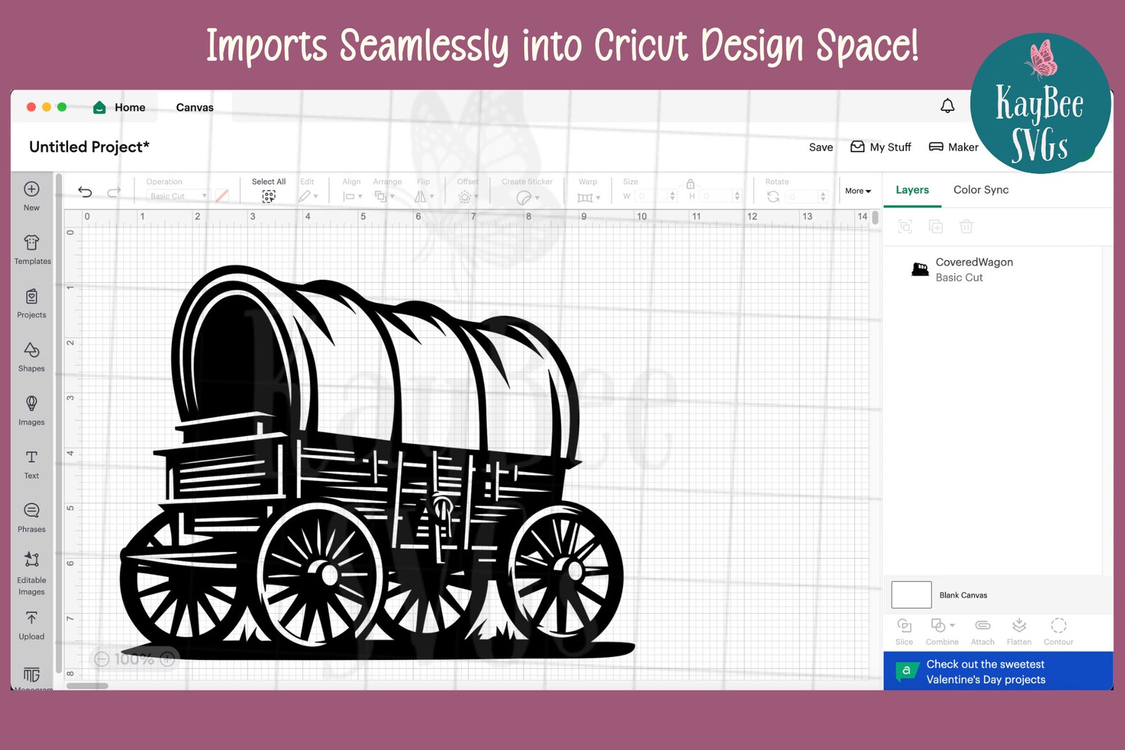 Covered Wagon SVG PNG Clipart Cut Files for Cricut, Silhouette, Laser ...