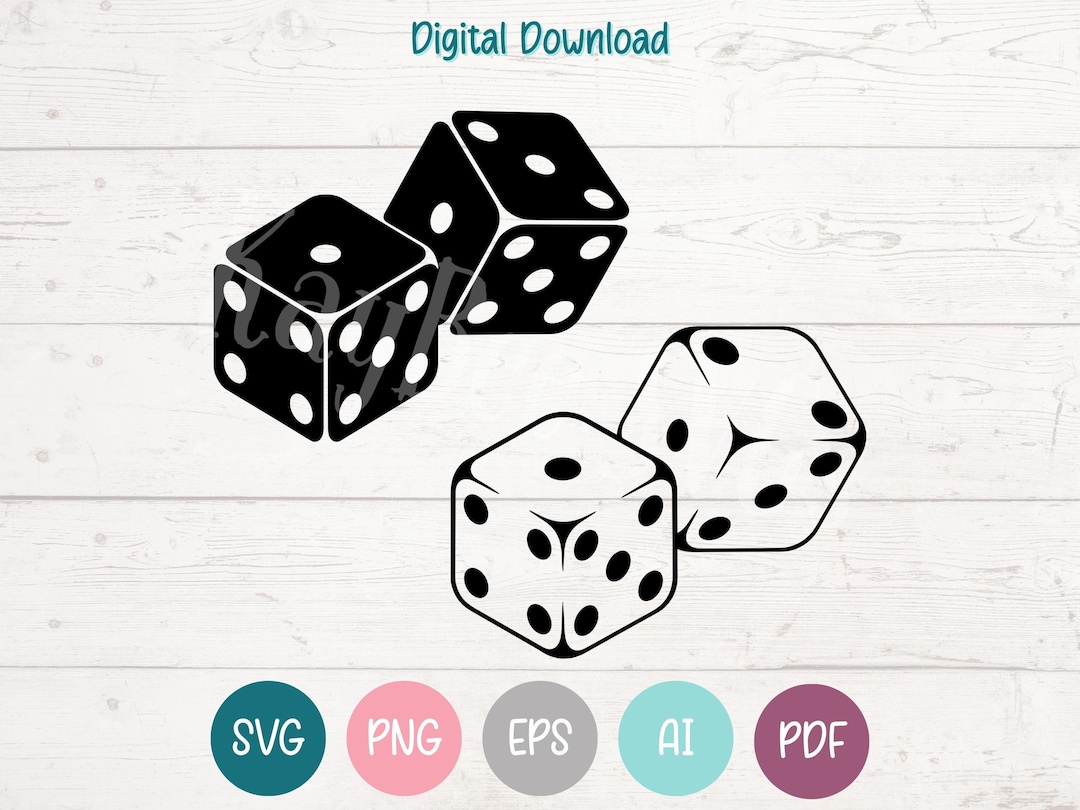 Dice SVG, PNG Cut Files, Clipart (digital Download) - Etsy