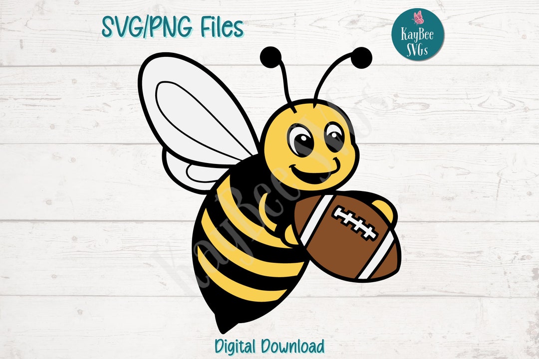 Football Bee SVG | PNG Cut Files for Cricut, Silhouette, Digital ...