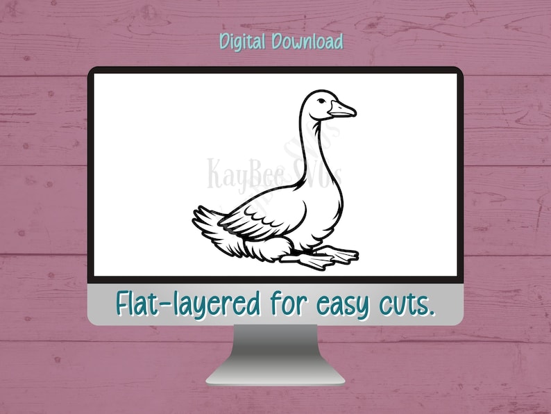 Sitting Goose SVG PNG Clipart Cut Files for Cricut, Silhouette, Laser ...