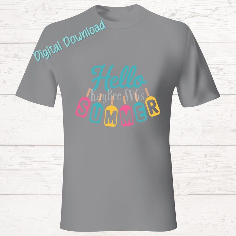 Hello Summer SVG PNG Clipart Cut Files for Cricut, Silhouette, Laser ...