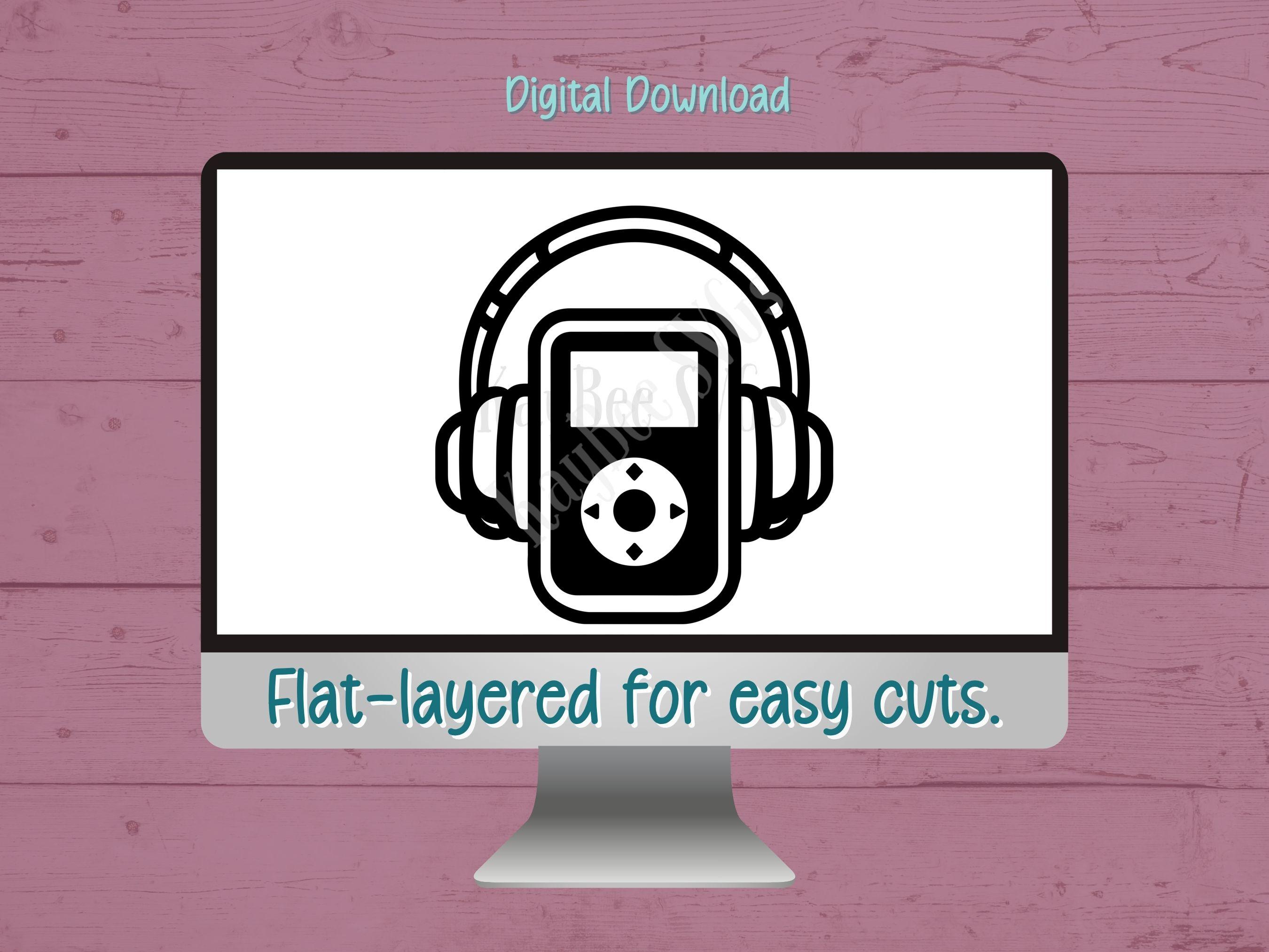 Mp3 Player SVG PNG Clipart Cut Files for Cricut, Silhouette, Laser ...