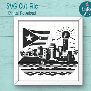 Puerto Rico SVG Cut File for Cricut, Silhouette, Digital Download ...