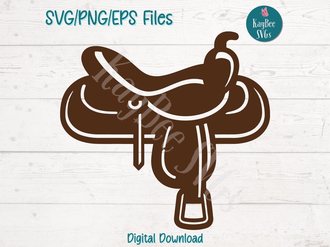 Western Horse Saddle SVG | PNG | EPS Cut Files for Cricut, Silhouette ...