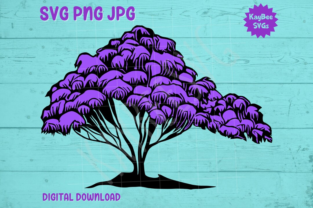 Jacaranda Tree SVG PNG JPG Clipart Digital Cut File Download for Cricut ...