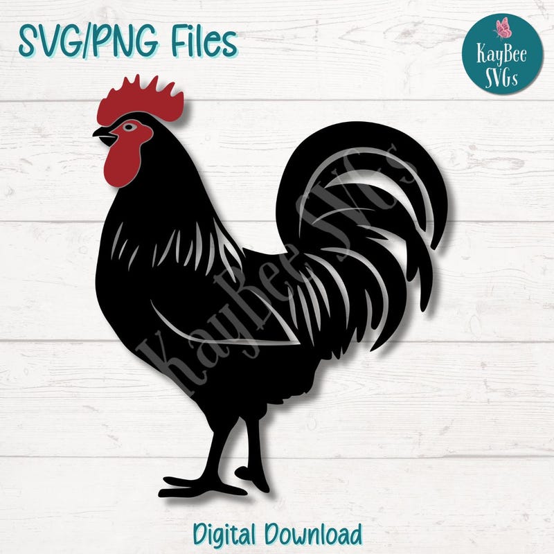 Rooster Svg - Etsy