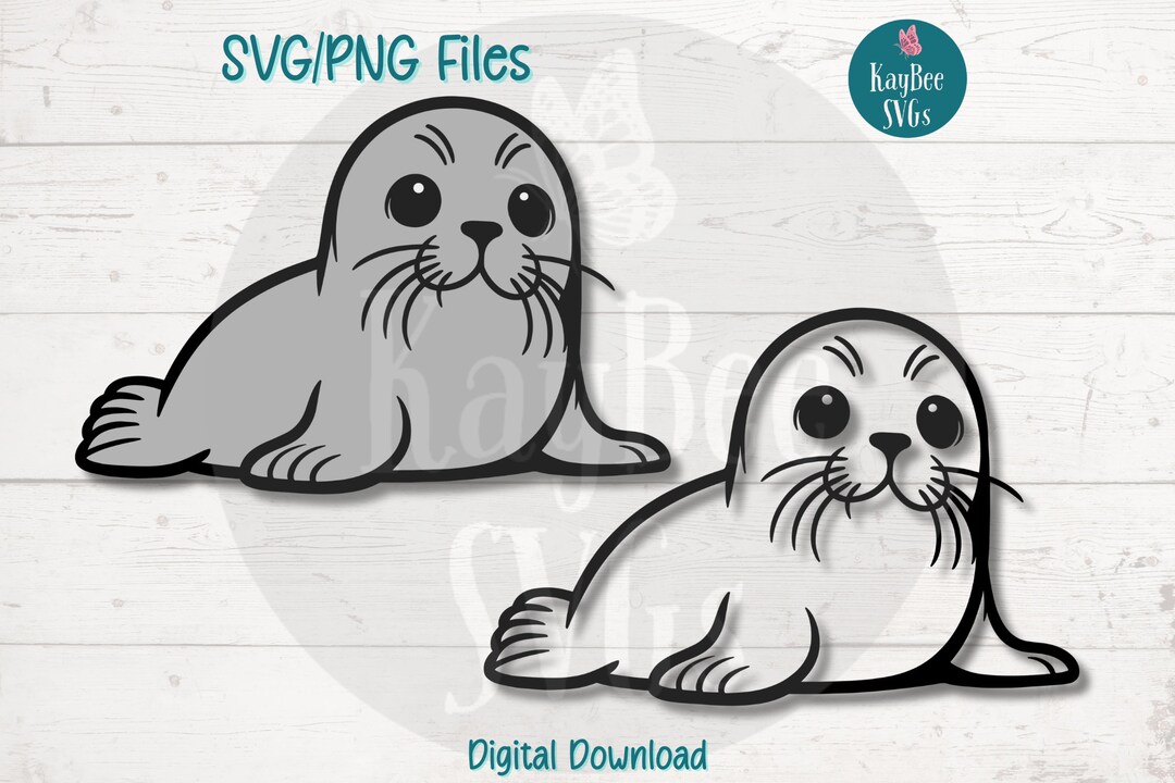 Graue Robbe SVG | PNG-Schnittdateien für Cricut, Silhouette, digitaler ...