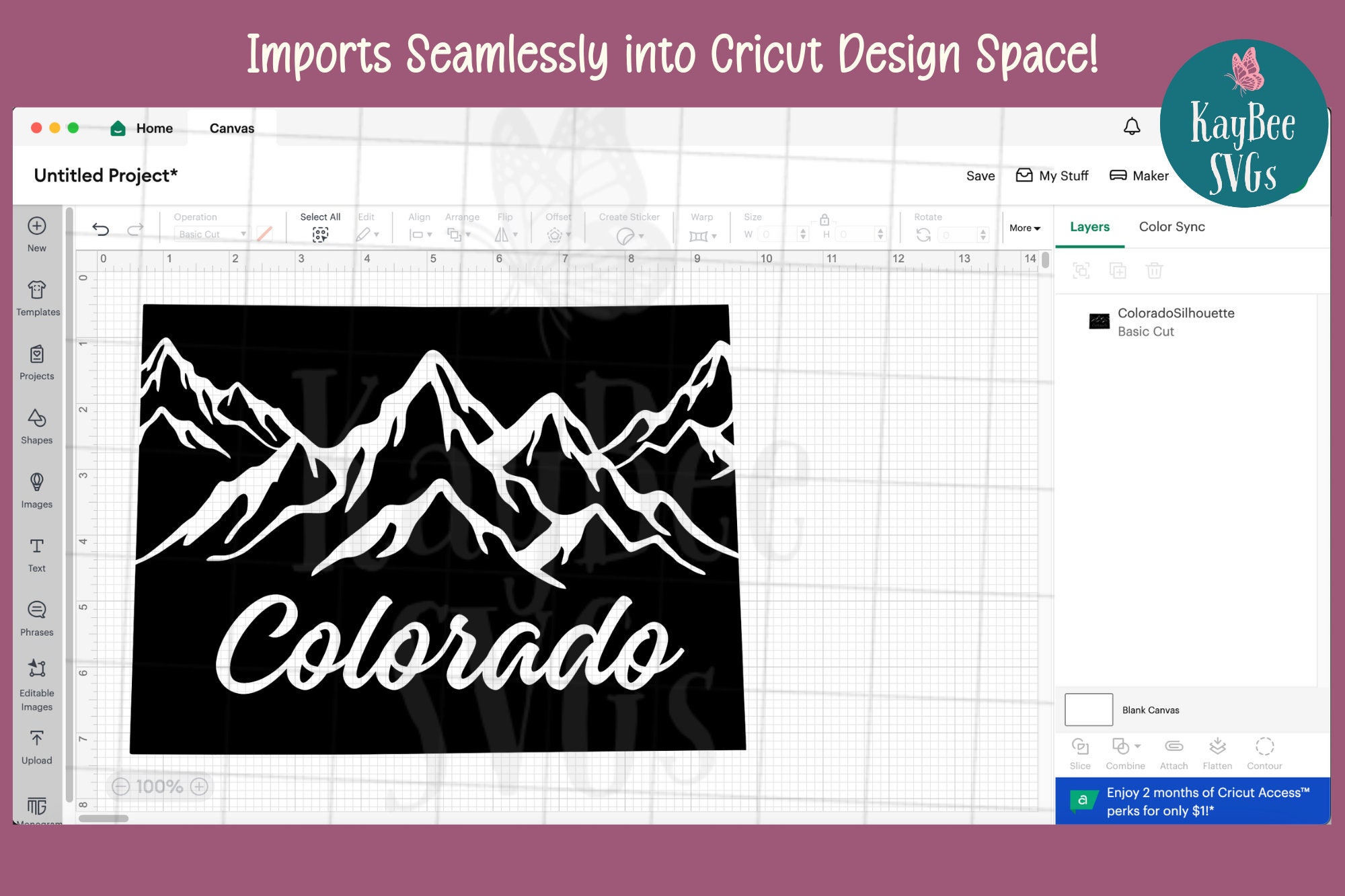 Colorado SVG PNG Clipart Cut Files for Cricut, Silhouette, Laser ...