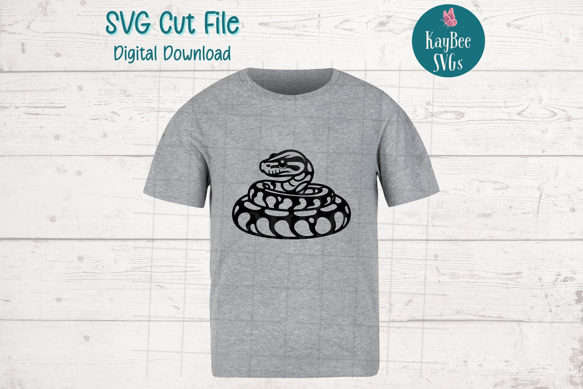 Python Snake SVG PNG Clipart Cut Files for Cricut, Silhouette, Laser ...