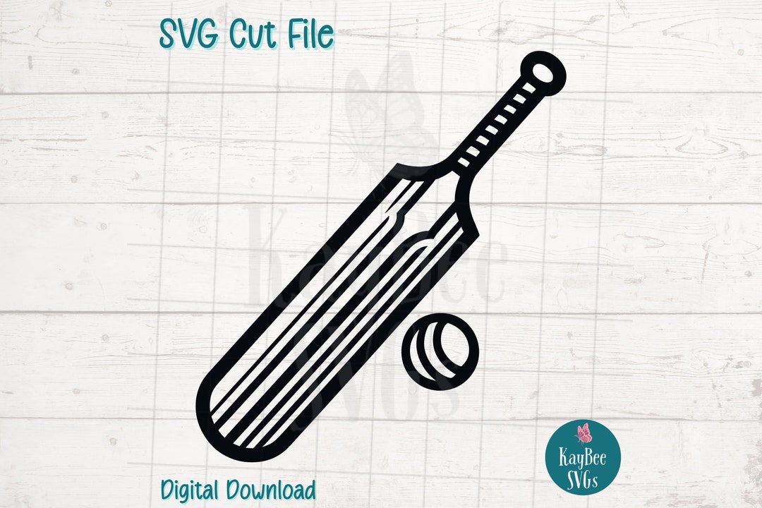 Cricket Bat SVG Digital Cut File for Cricut, Silhouette, Engraving ...