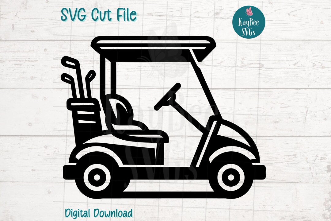 Golf Cart SVG PNG Clipart Cut Files for Cricut, Silhouette, Laser ...