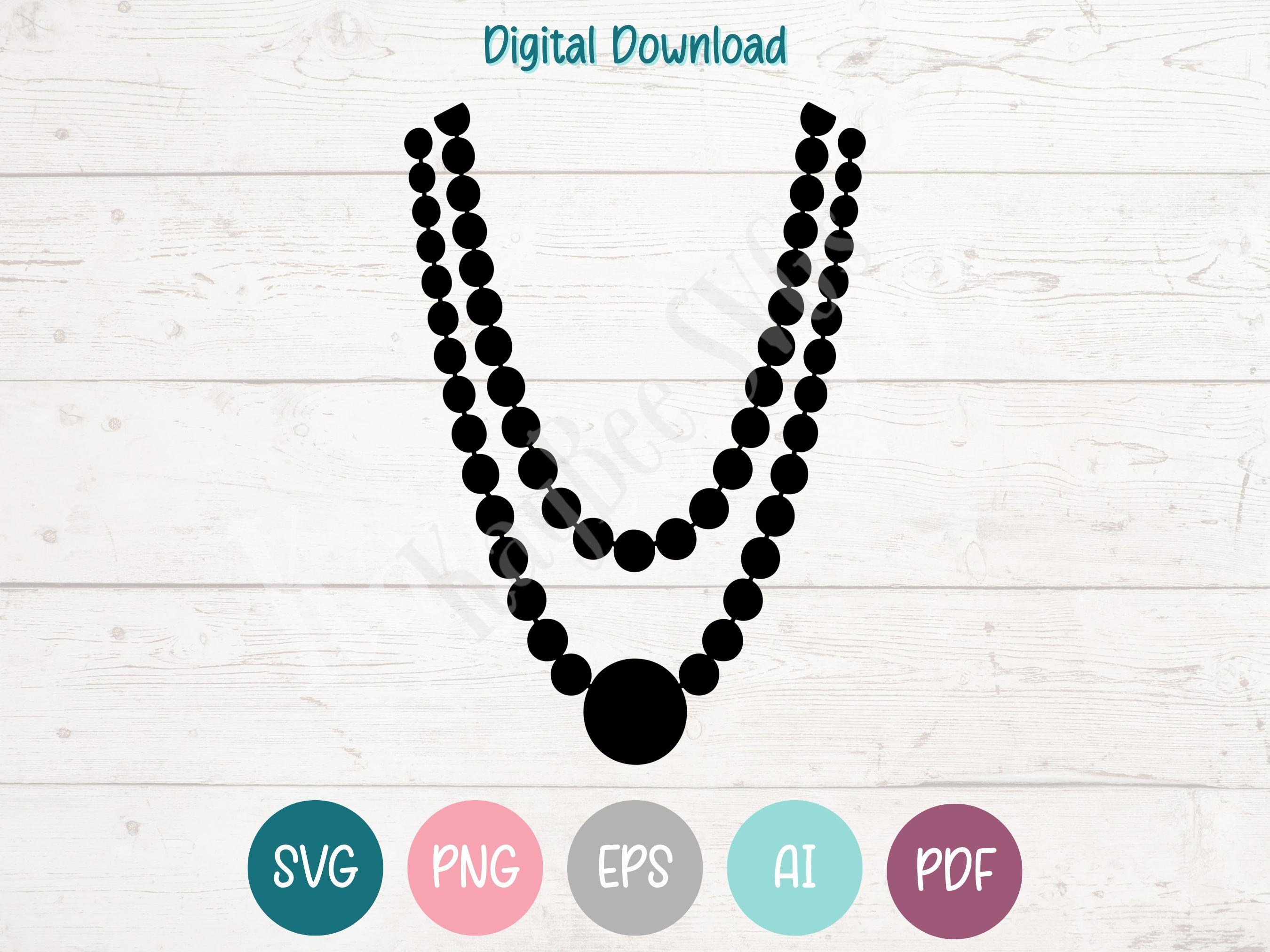 String of Pearls Necklace SVG, Cricut, Silhouette Cut Files (digital ...