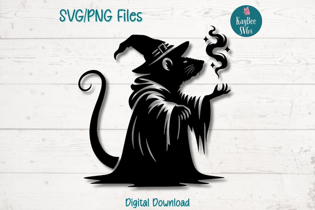 Wizard Rat SVG | PNG Cut Files for Cricut, Silhouette, Digital Download ...