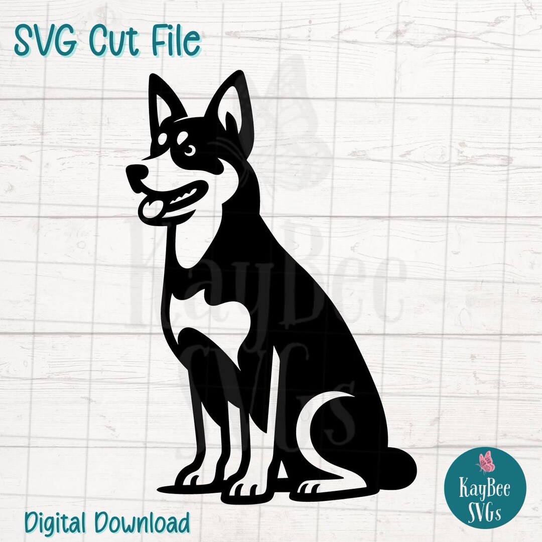 Australian Kelpie Dog SVG PNG Cut Files for Cricut, Silhouette Digital ...
